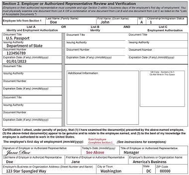 ⊛ Formulario i-9【2025